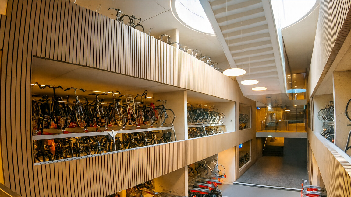 Inside the world’s largest bicycle parking garage