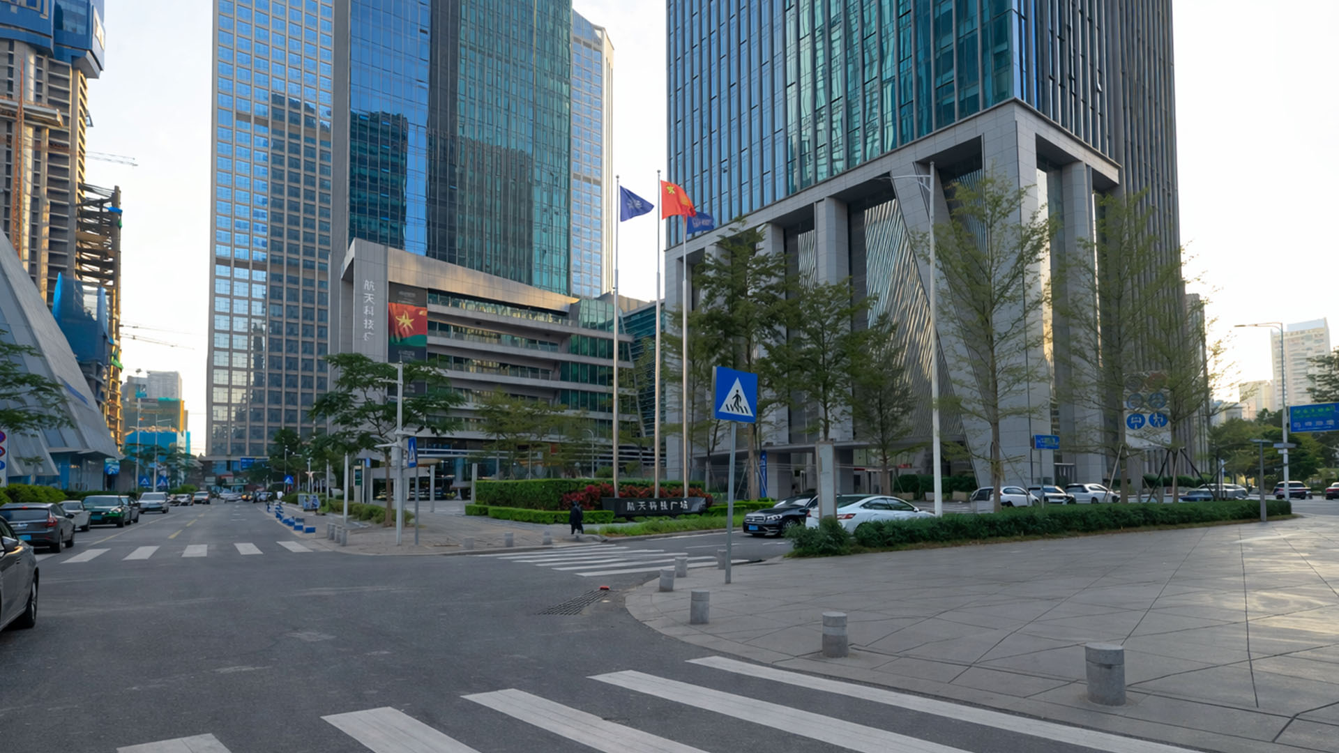 Rues du quartier d'affaires de Nanshan à Shenzhen