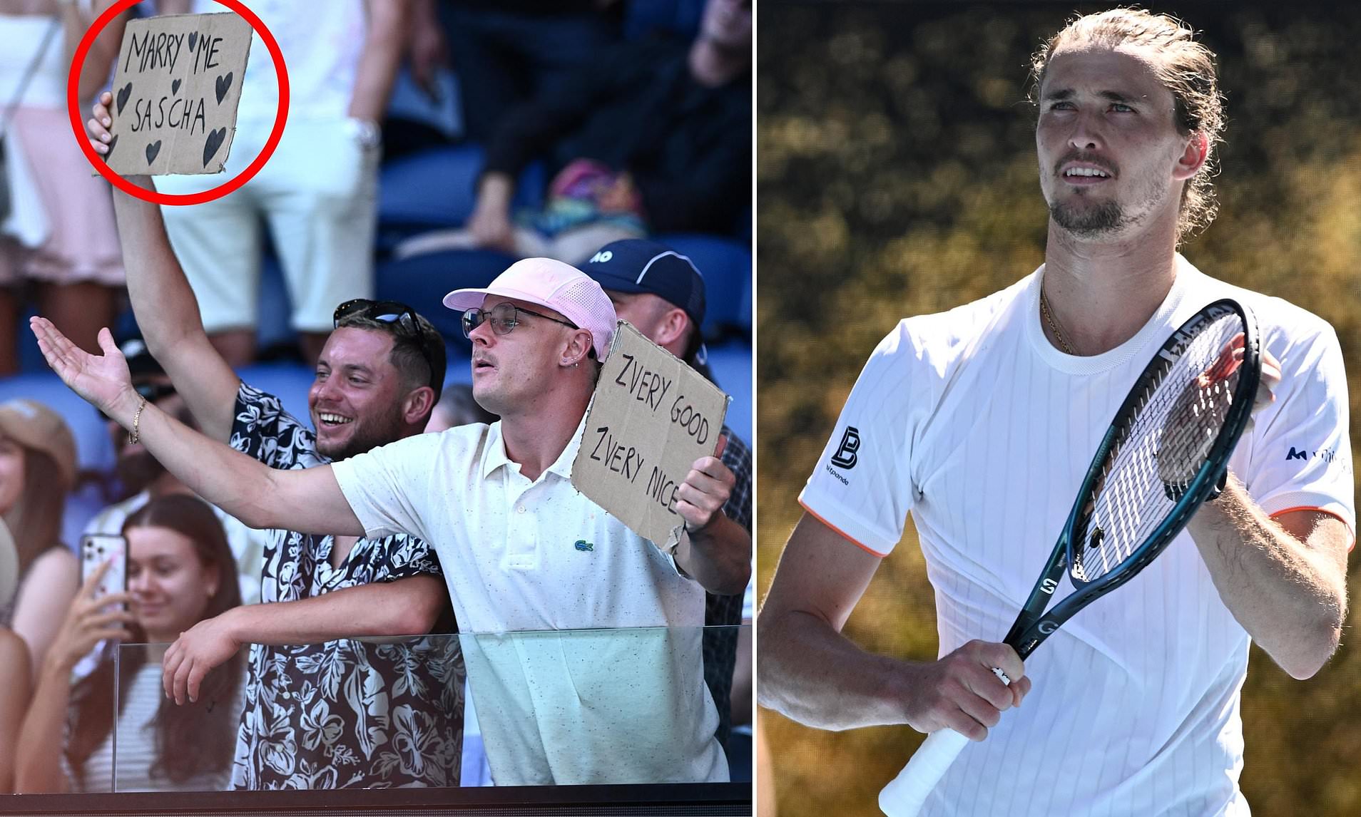 Alexander Zverev cracks up the crowd with one question when a man asks ...