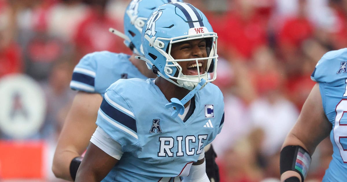 Rice quarterback Chase Jenkins has committed to transfer to Kansas