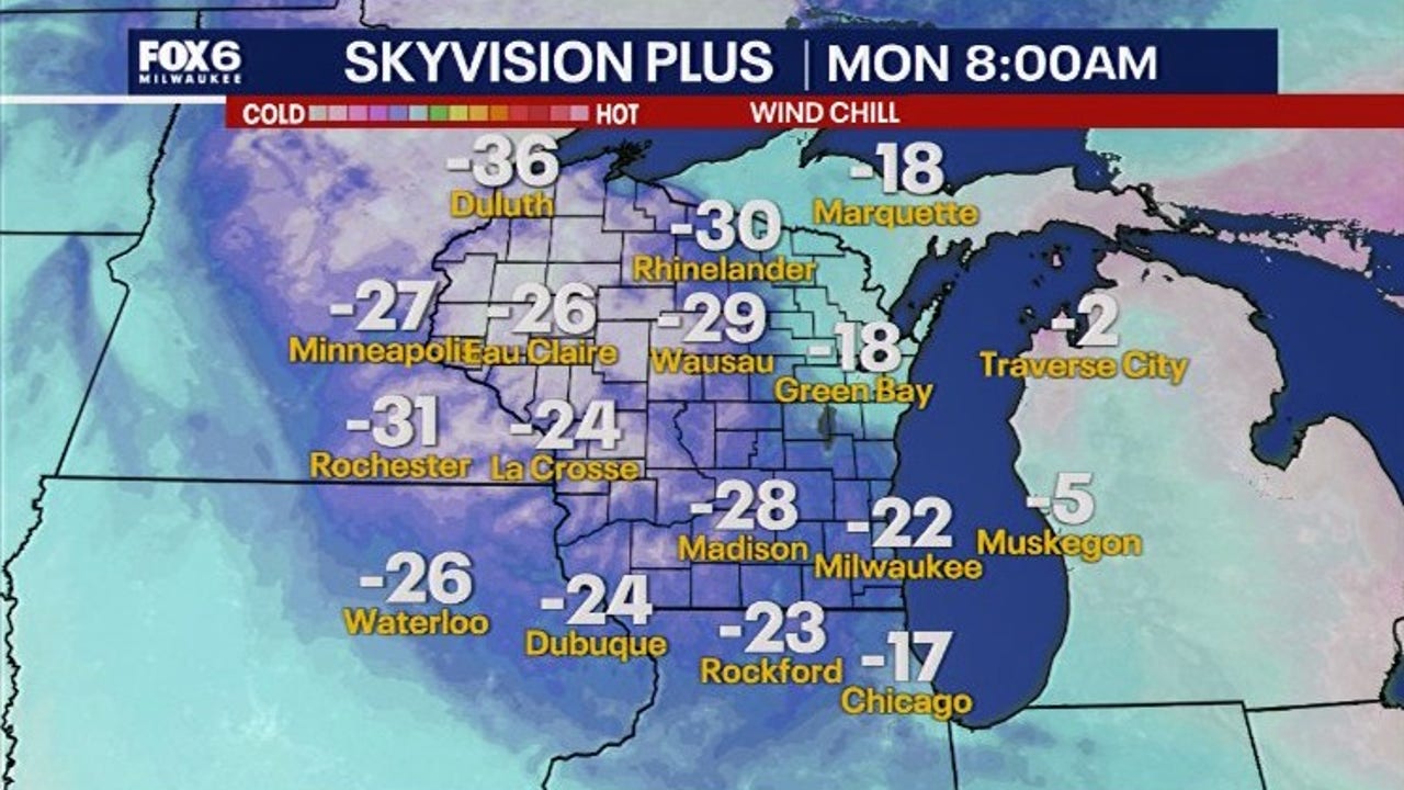 Wisconsin winter weather: Dangerous Arctic cold, wind chills well below ...