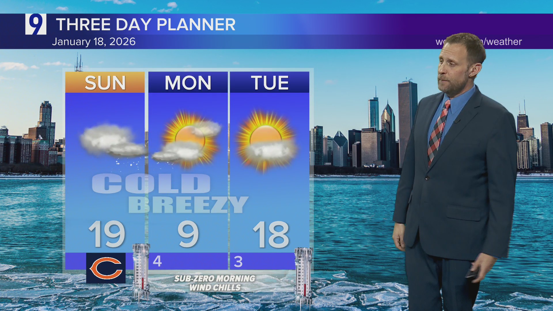 Sunday forecast: Bitter cold for Bears playoff game, as mid-January ...