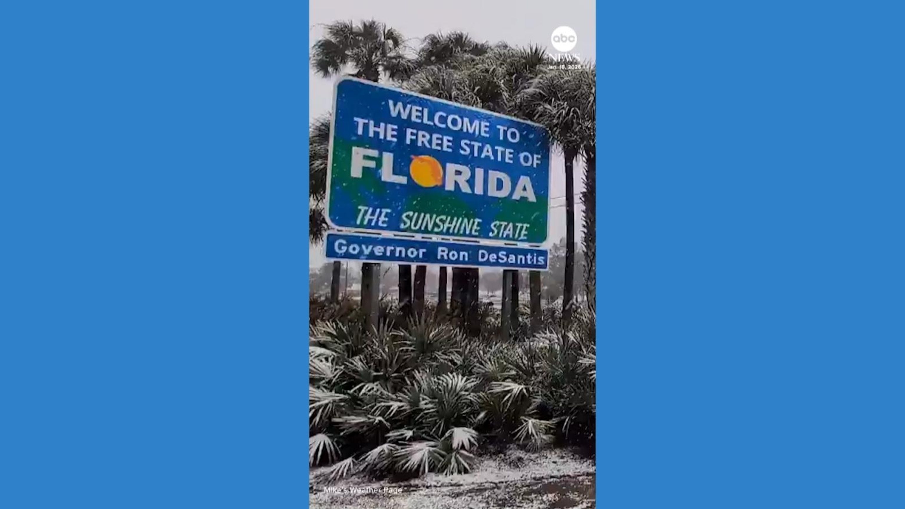 Snow falls in the Florida Panhandle and Alabama