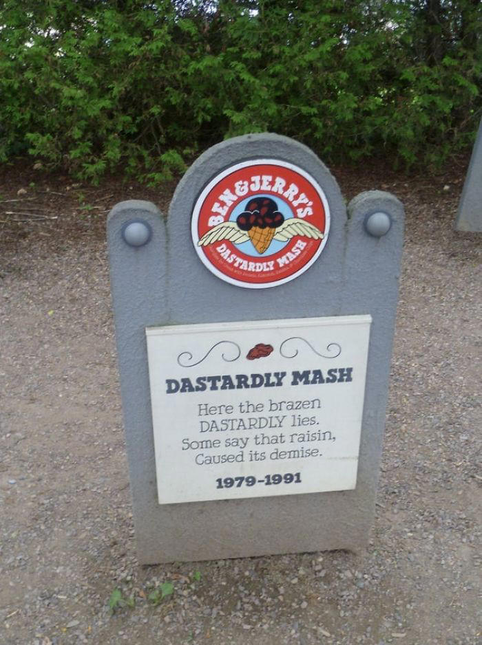 Ben & Jerry’s has a literal graveyard for their discontinued flavors ...