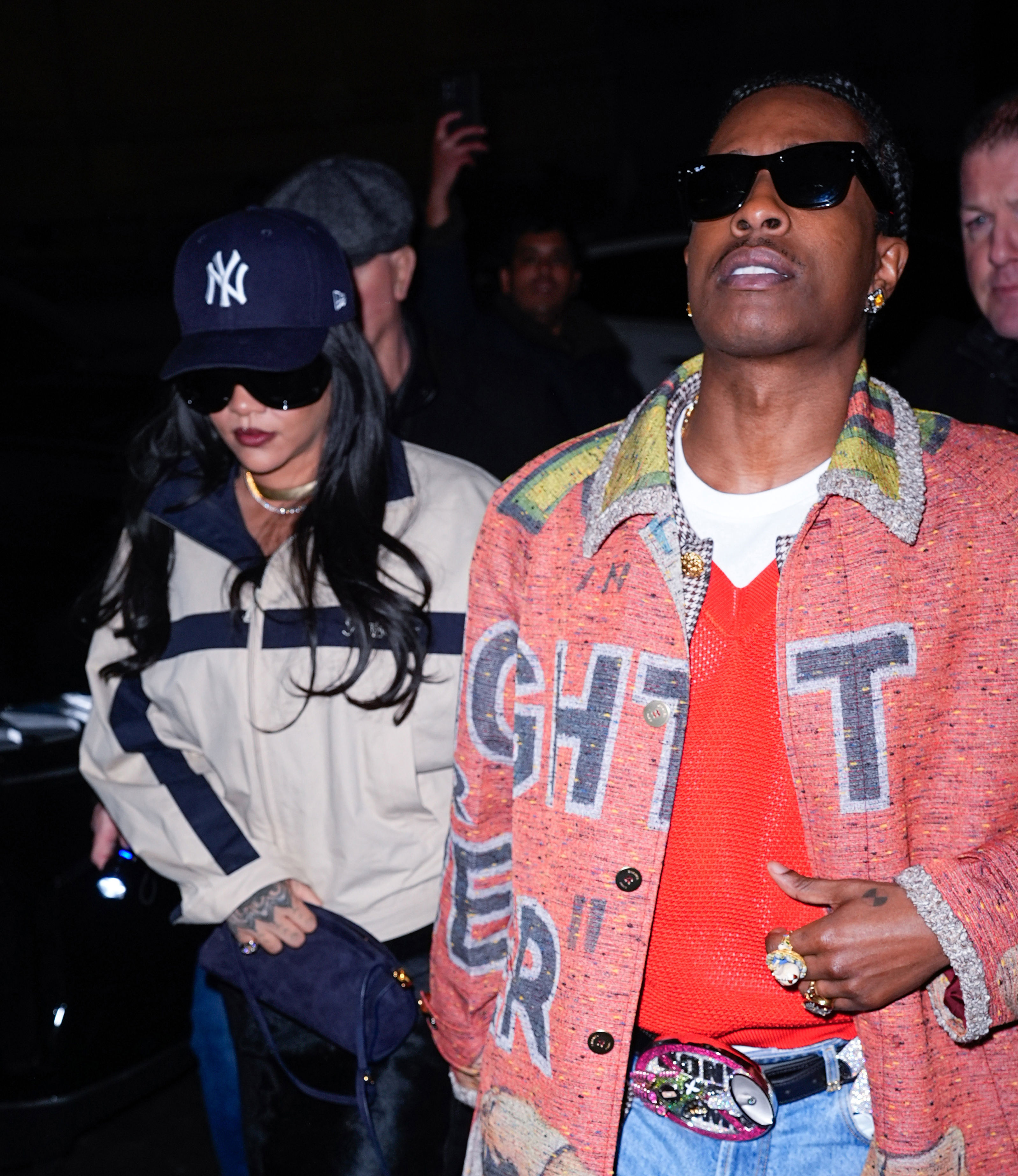 Rihanna braves the cold in $3K YSL jacket to support boyfriend A$AP ...