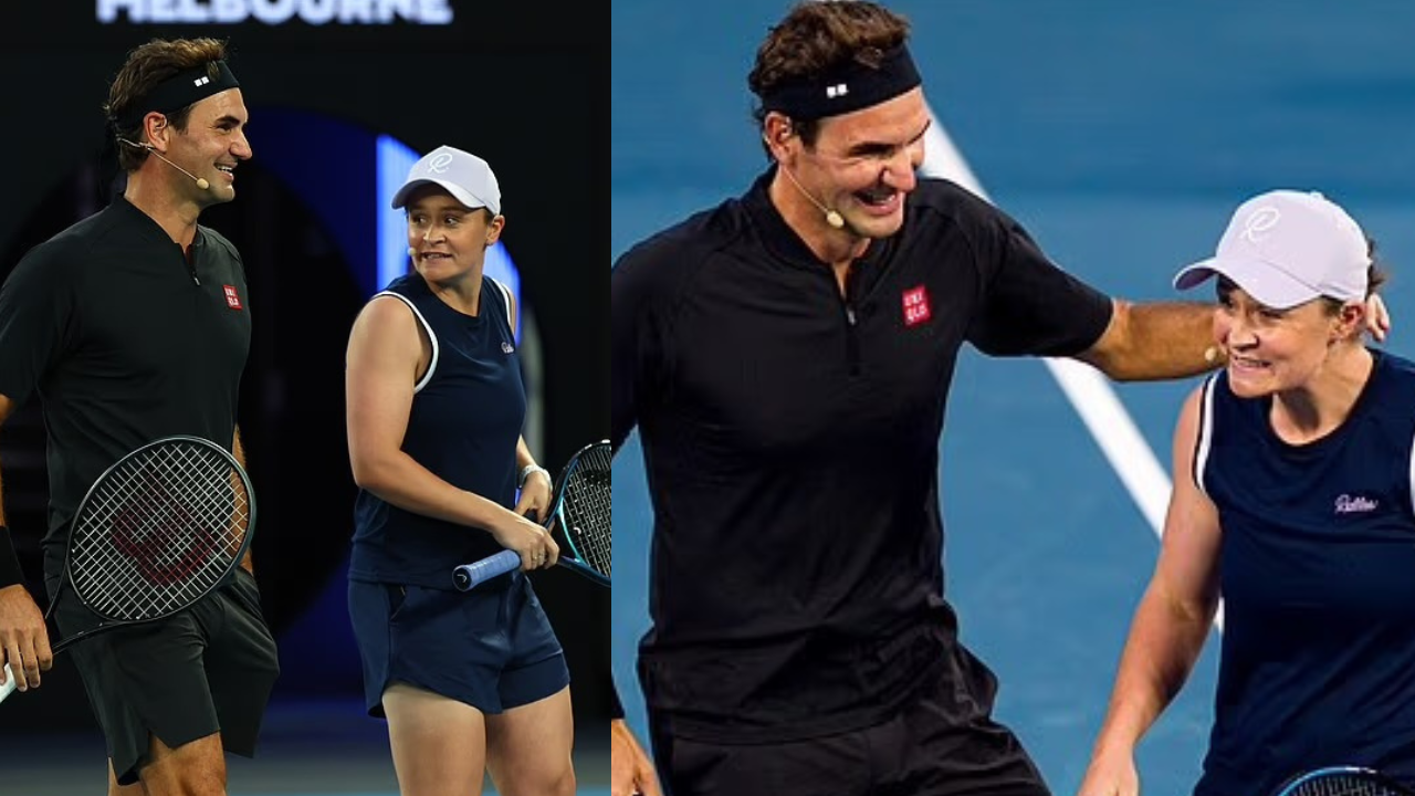 Roger Federer and Ash Barty create viral Australian Open moment after ...