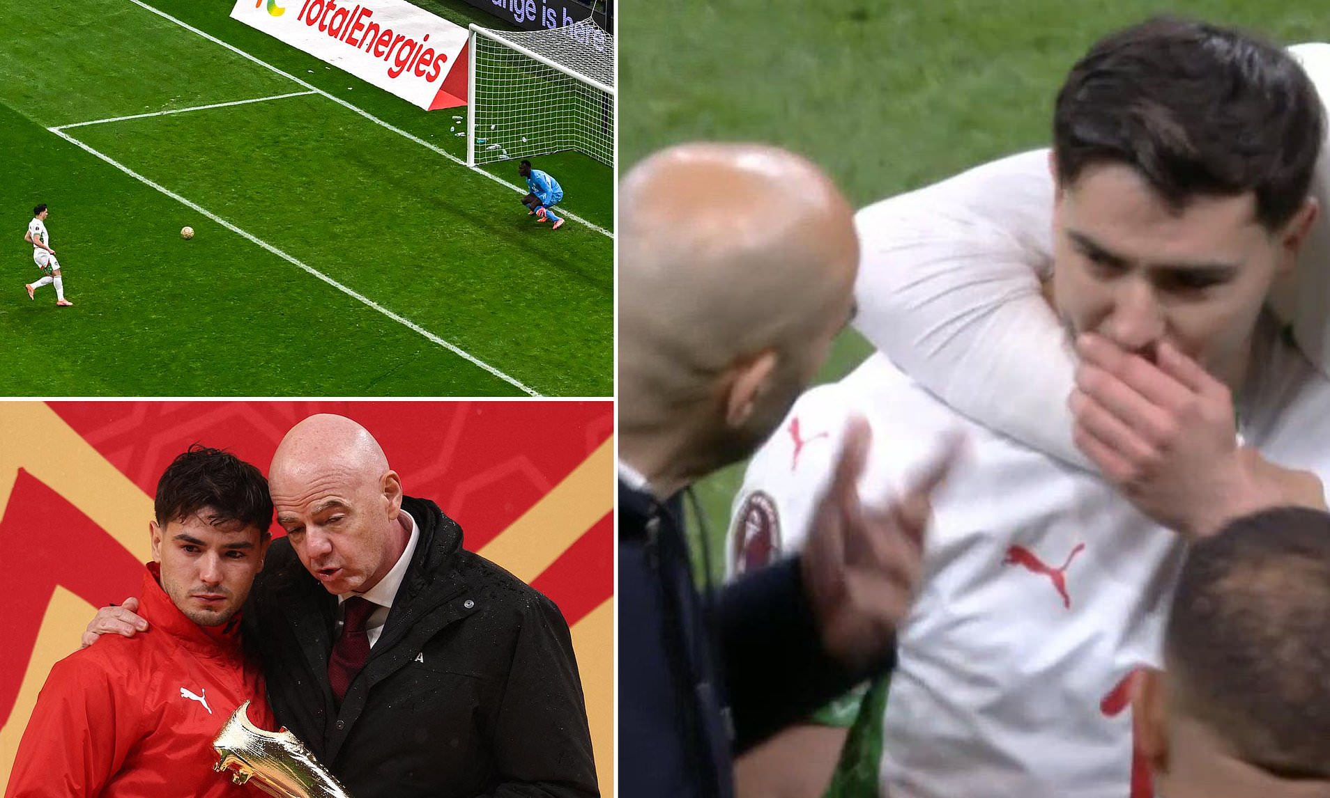 Real Madrid star Brahim Diaz left in tears after missed Panenka penalty ...