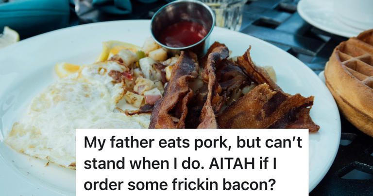 Adult child watches his dad eat pork every week, and all he wants is ...