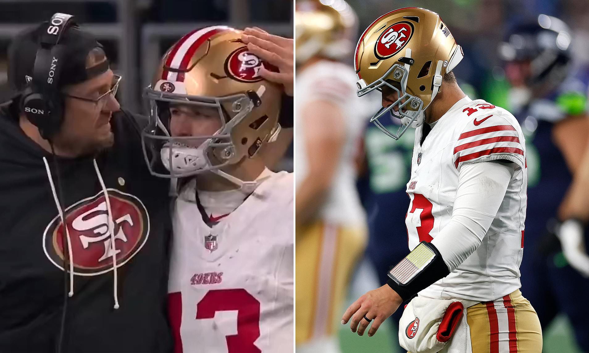 San Francisco 49ers quarterback Brock Purdy caught crying on the ...