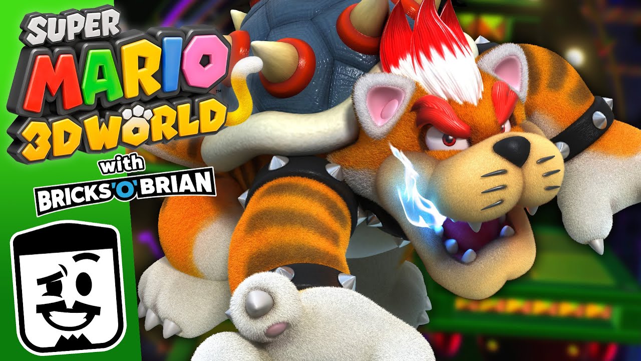 Battling a big fur ball! - Episode 9 - Super Mario 3D World with Bricks ...