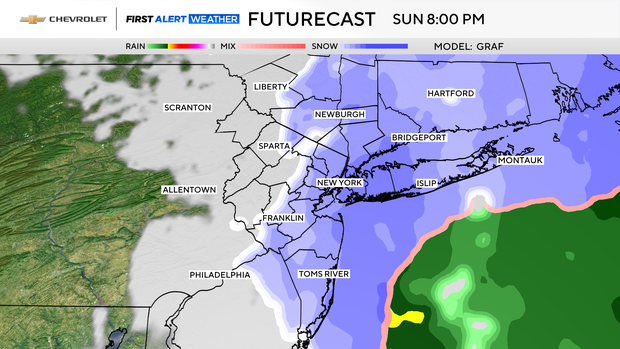 Snow continues in NYC area today. Map shows how many inches could fall ...
