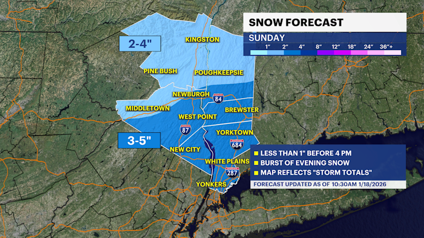 Another burst of snow in the Hudson Valley before tapering overnight ...