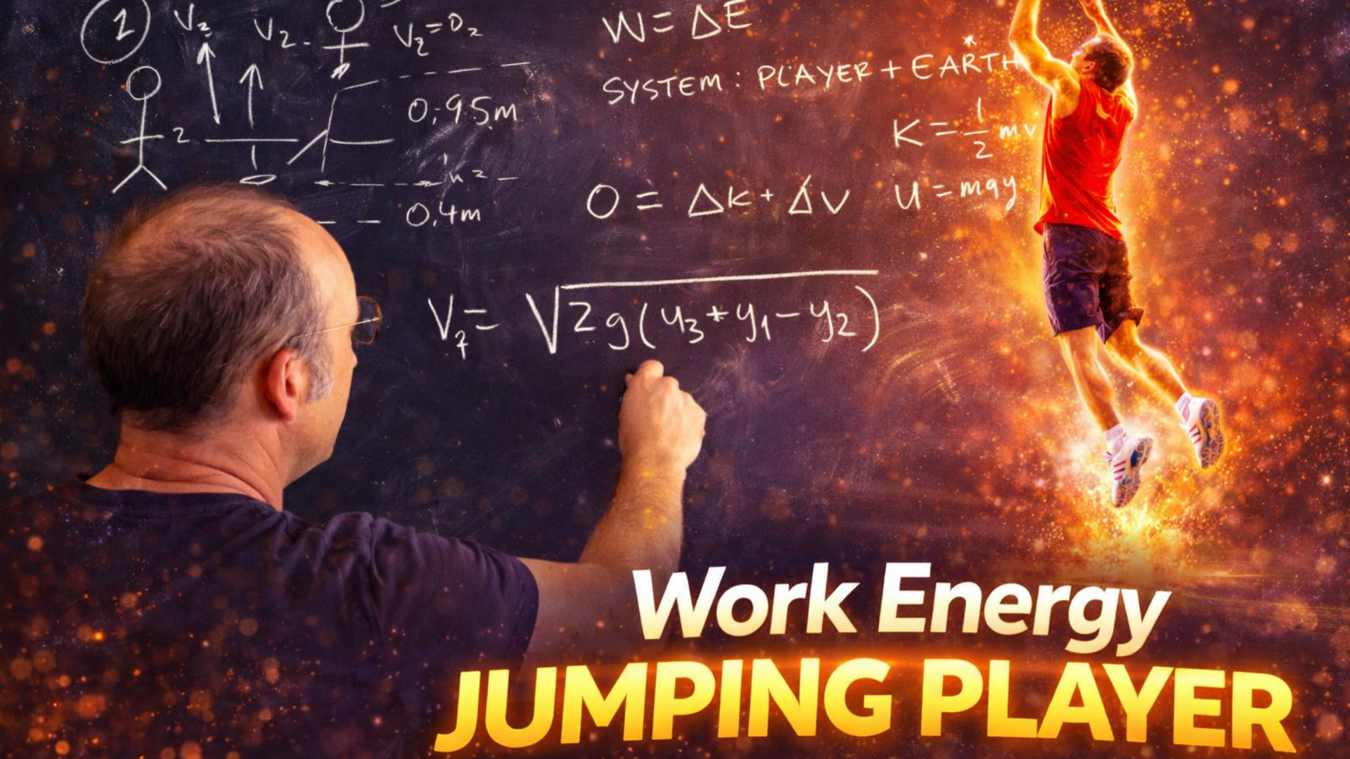 Physics problem: Mechanical energy in a basketball jump