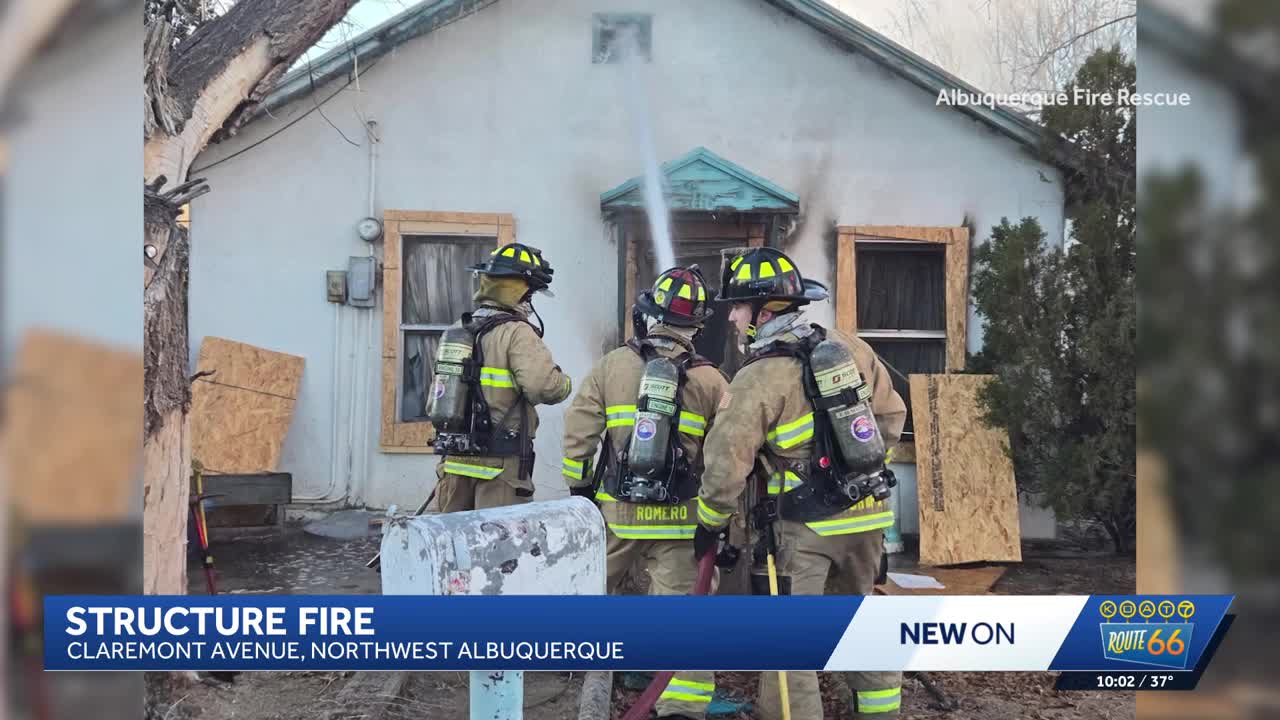 Single-family home fire includes partial roof collapse