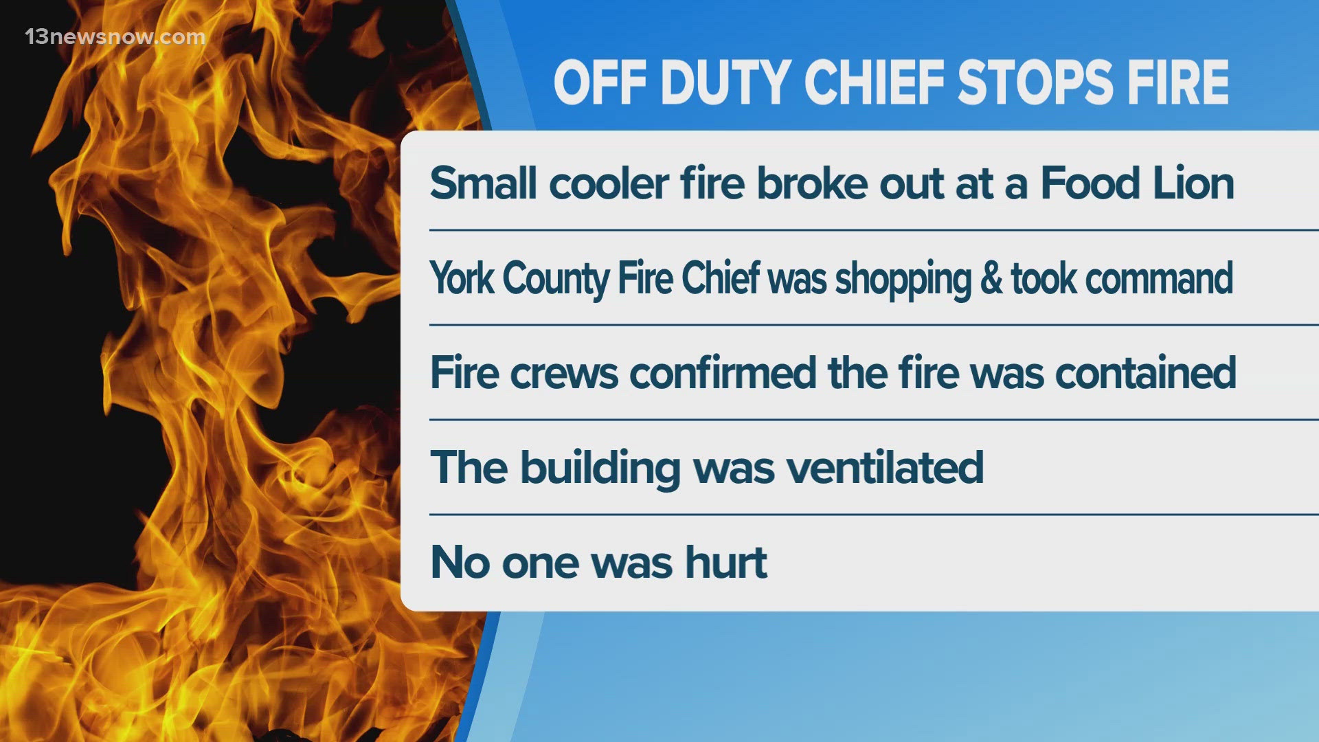 York County fire chief, store employees extinguish cooler fire at Food Lion