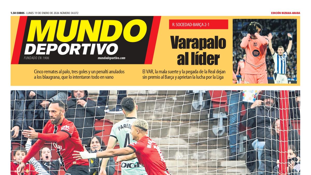 Portada de MD Bizkaia-Araba de hoy lunes