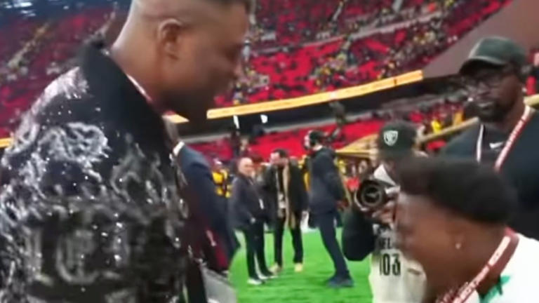 Francis Ngannou sends streamer iShowSpeed to the ground with a body ...