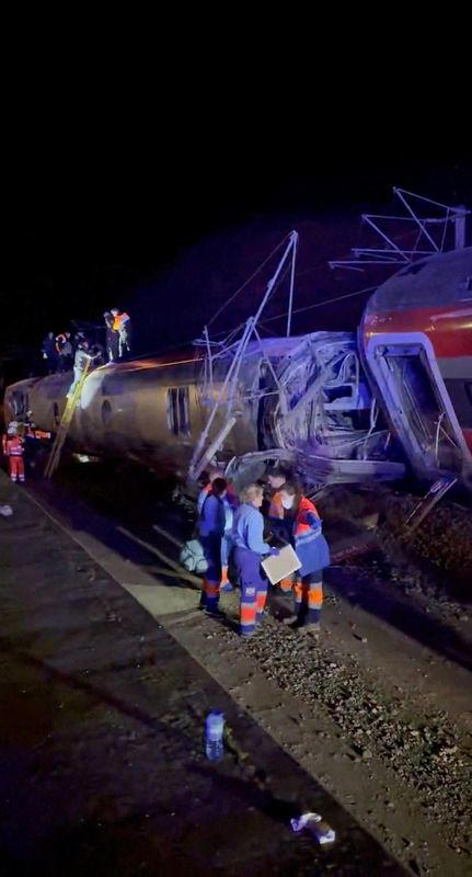 Two high-speed trains derail in Spain, broadcaster reports seven people ...