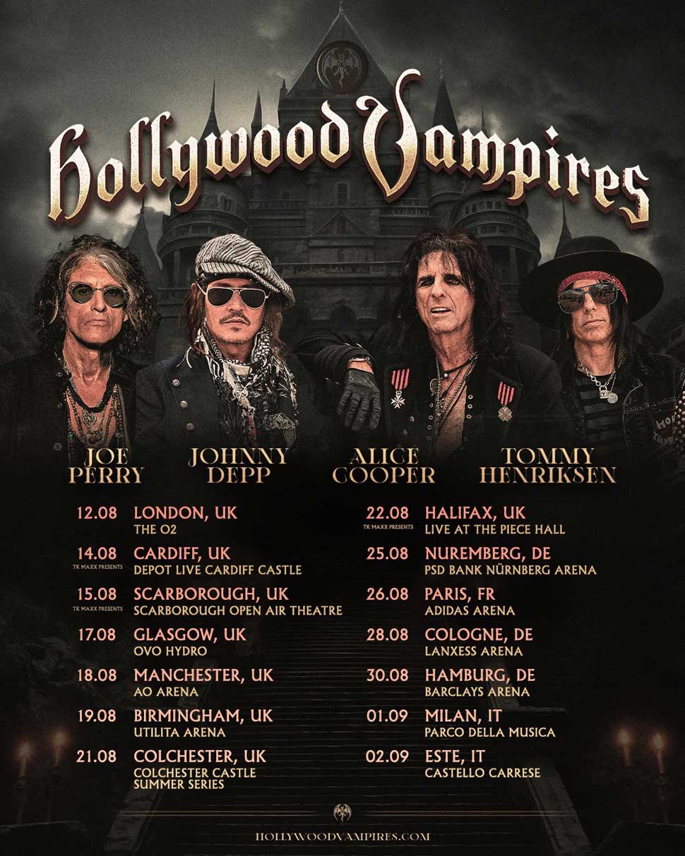 Alice Cooper, Joe Perry and Johnny Depp announce Hollywood Vampires tour