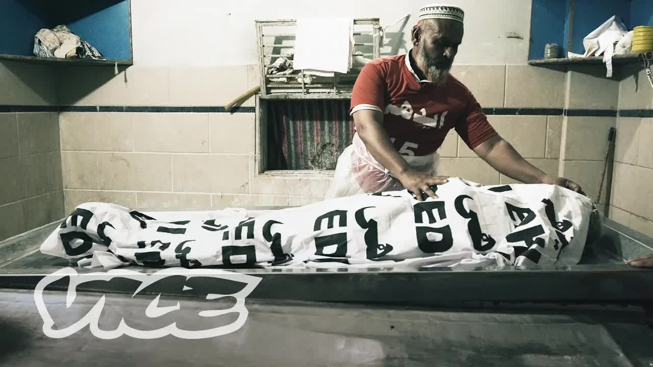 Unidentified corpses on the streets of Karachi, Pakistan