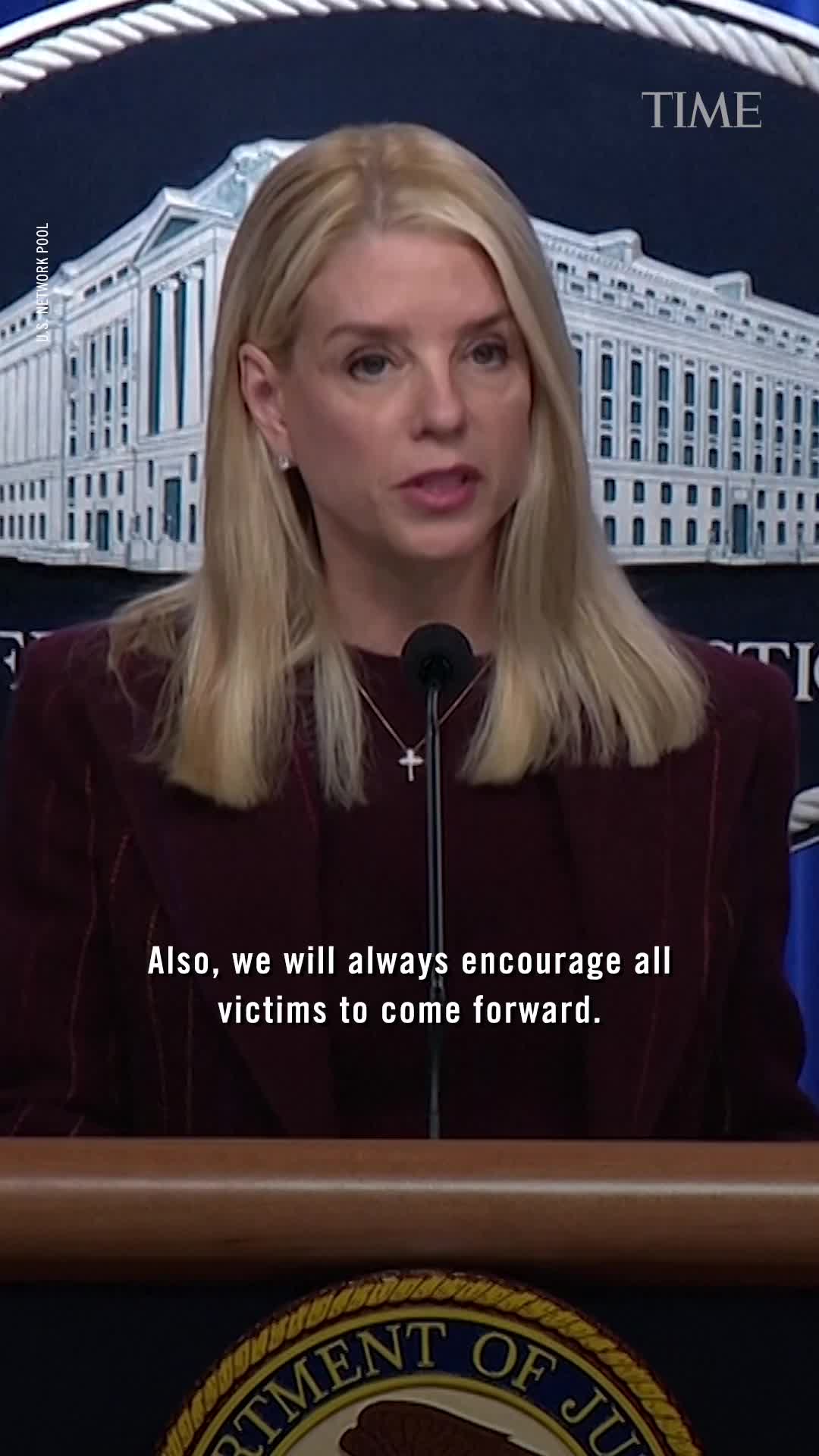 On Epstein files release, Attorney General Pam Bondi says: "We will ...