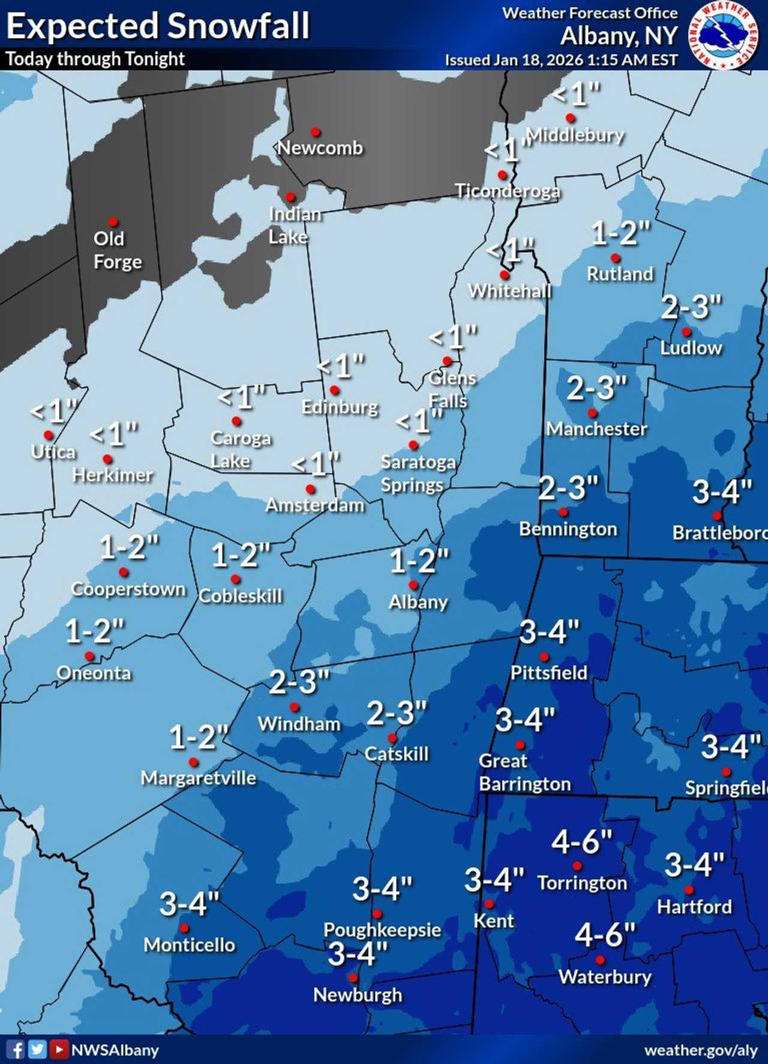 New localized map breaks down spots expected to see most snowfall