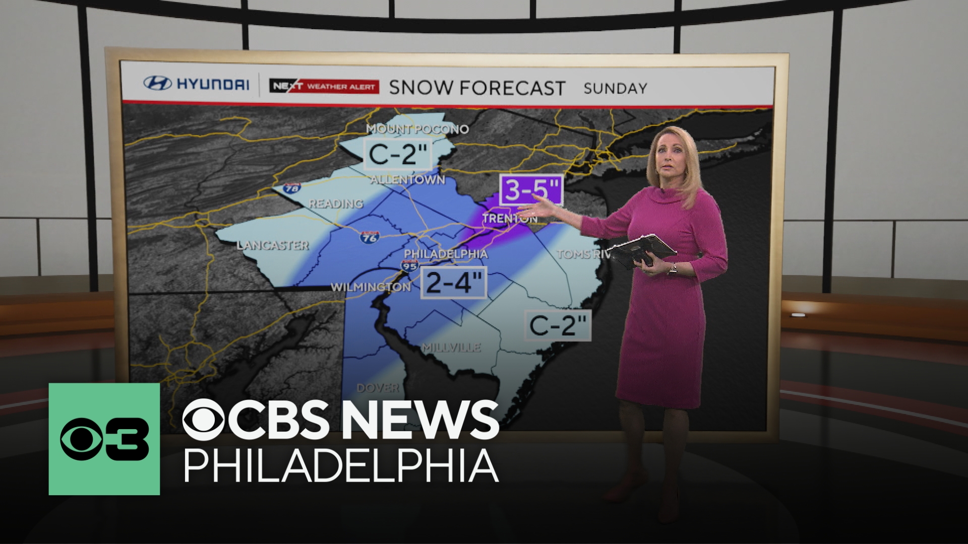 Tracking Sunday snow and bitter, below-freezing temps to start the week ...