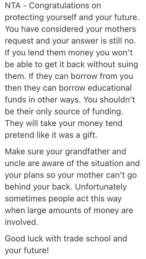 Teenager decides to attend trade school instead of college, so now his ...