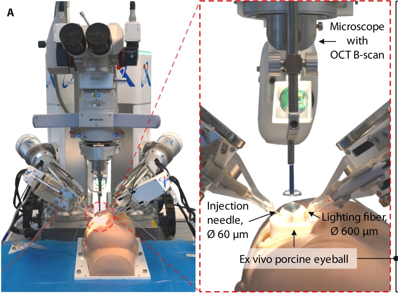 A new robotic system could perform delicate eye surgery