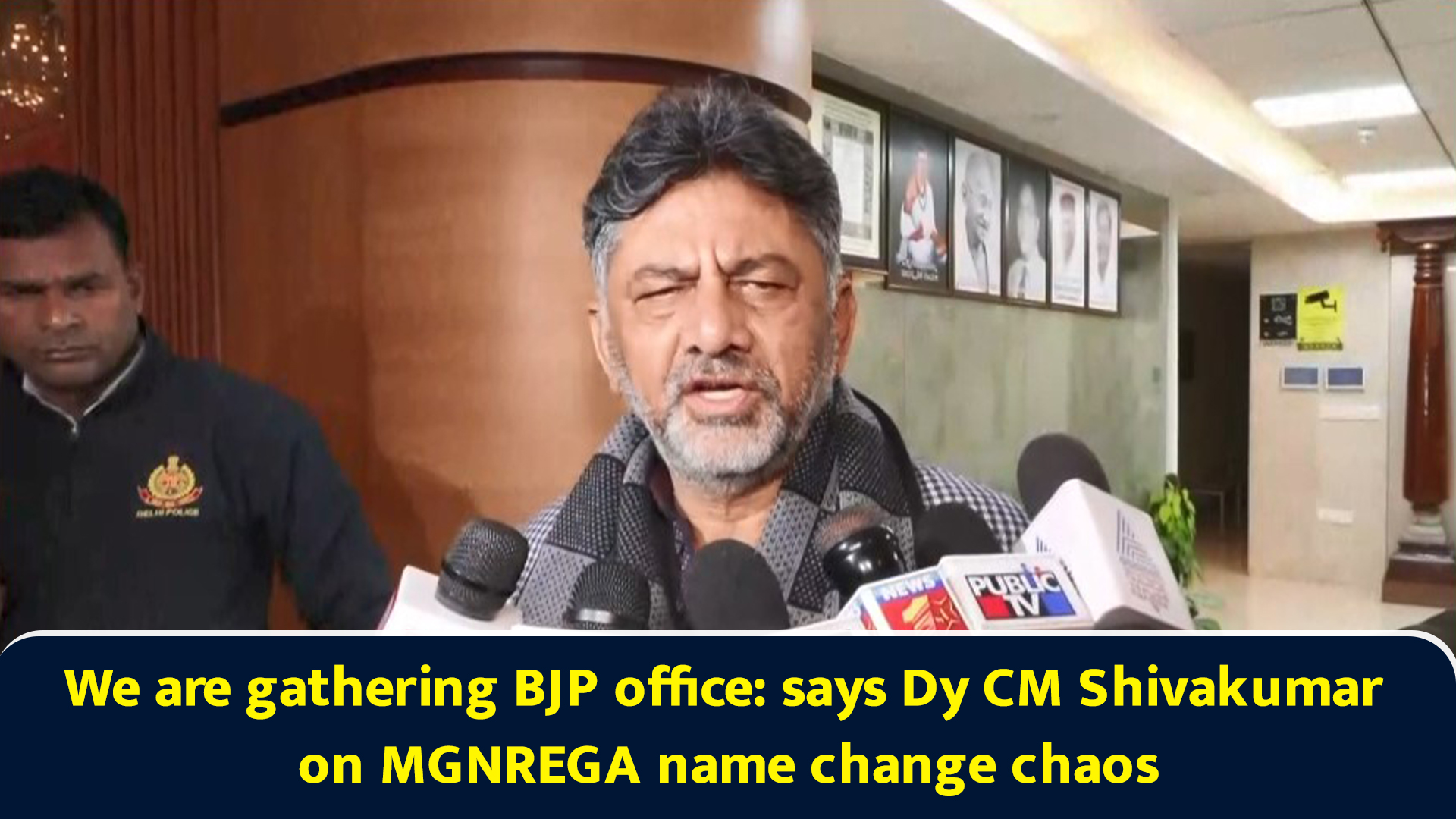 We are gathering BJP office: says Dy CM Shivakumar on MGNREGA name ...