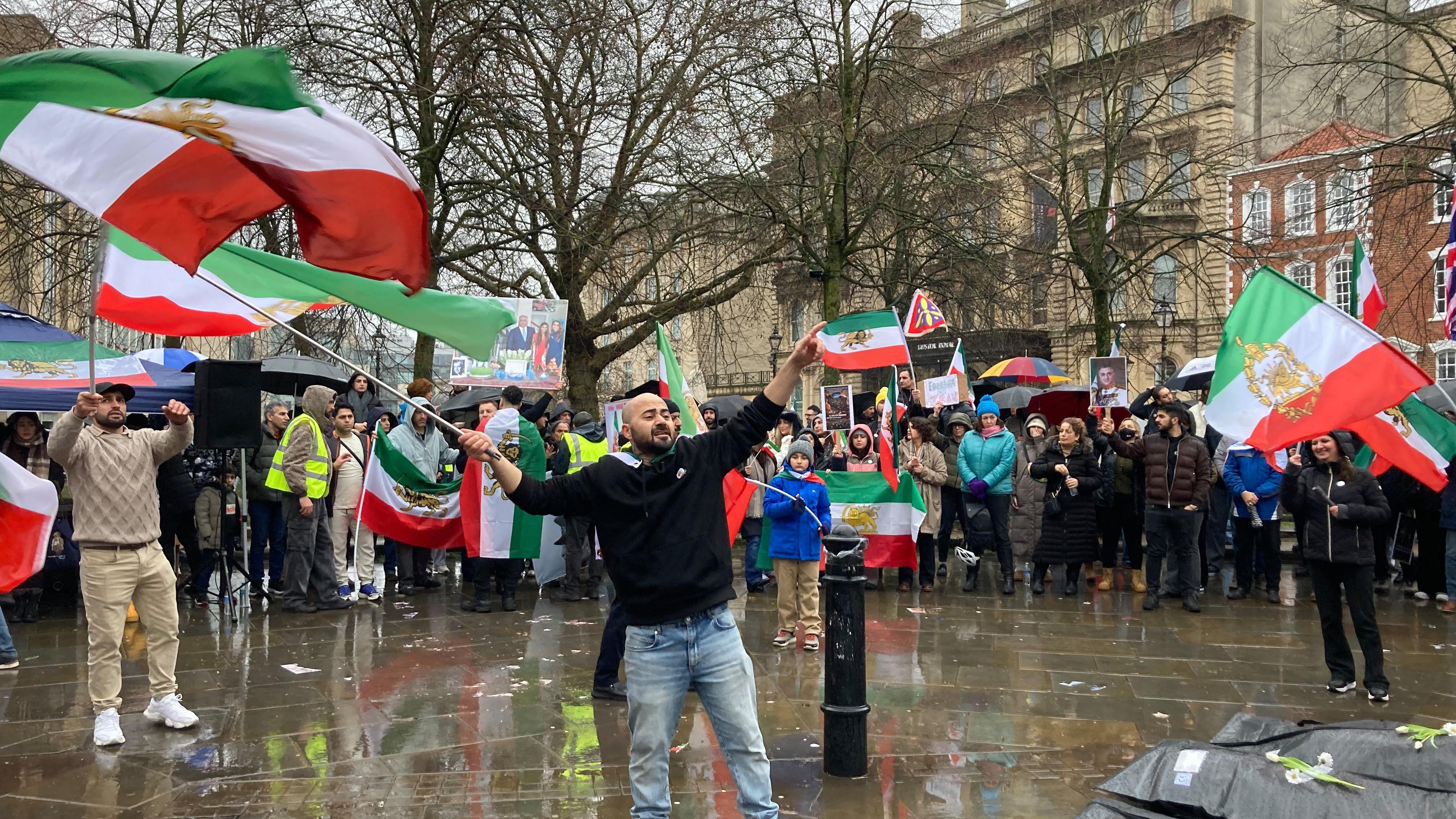 Iranians in UK rally as they worry over loved ones