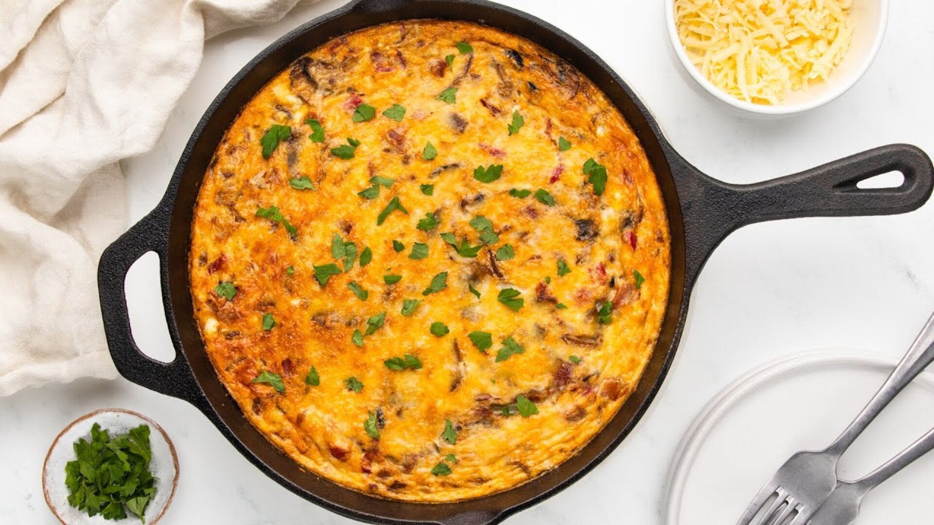 Vegetarian black bean southwest frittata recipe