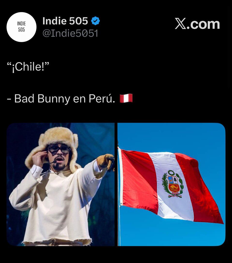 Bad Bunny confunde a Perú con Chile durante concierto en Lima; usuarios ...