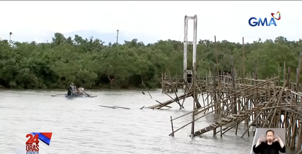Ada destroys bamboo bridge in Manito, Albay