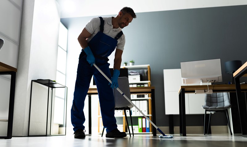 High school night-shift custodian snaps at a phone-obsessed coworker ...