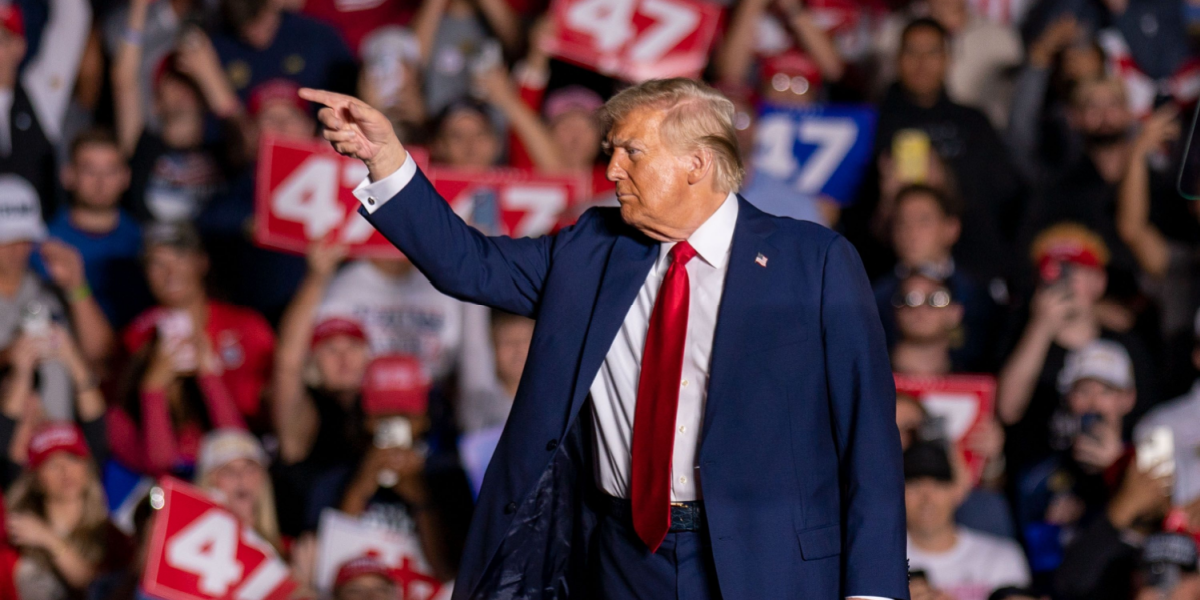 Donald Trump caught on camera giving middle finger to protester at ...