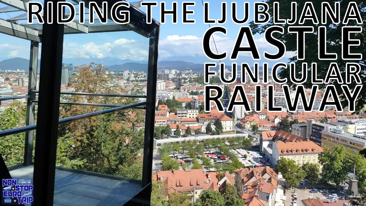Riding the Ljubljana Castle funicular railway in Slovenia's capital city