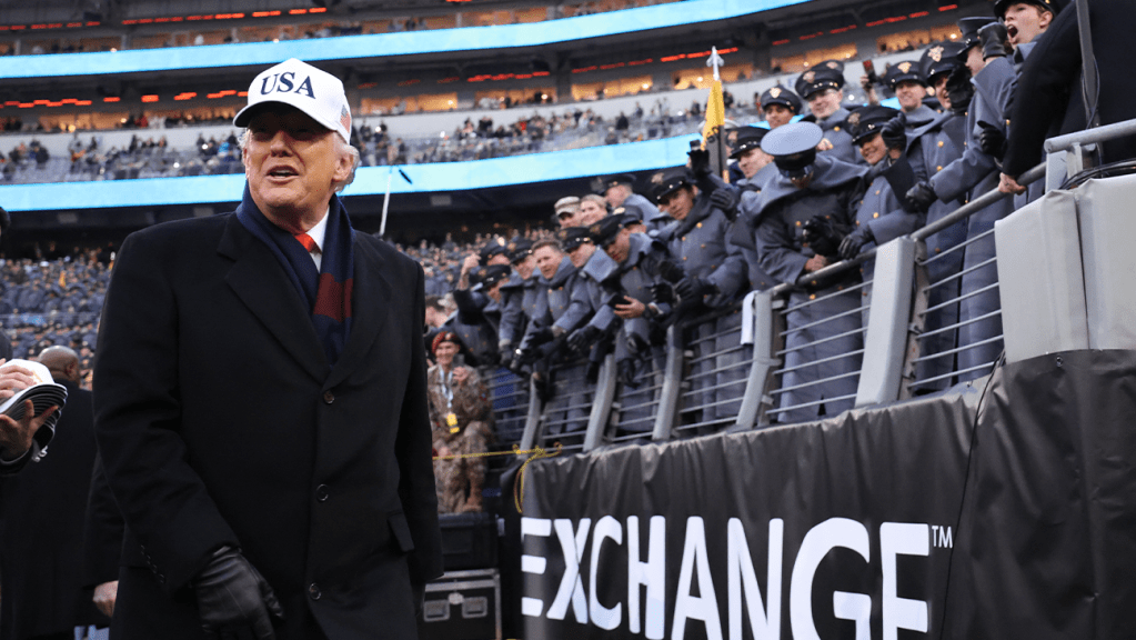 Trump says he will sign executive order giving Army-Navy football game ...