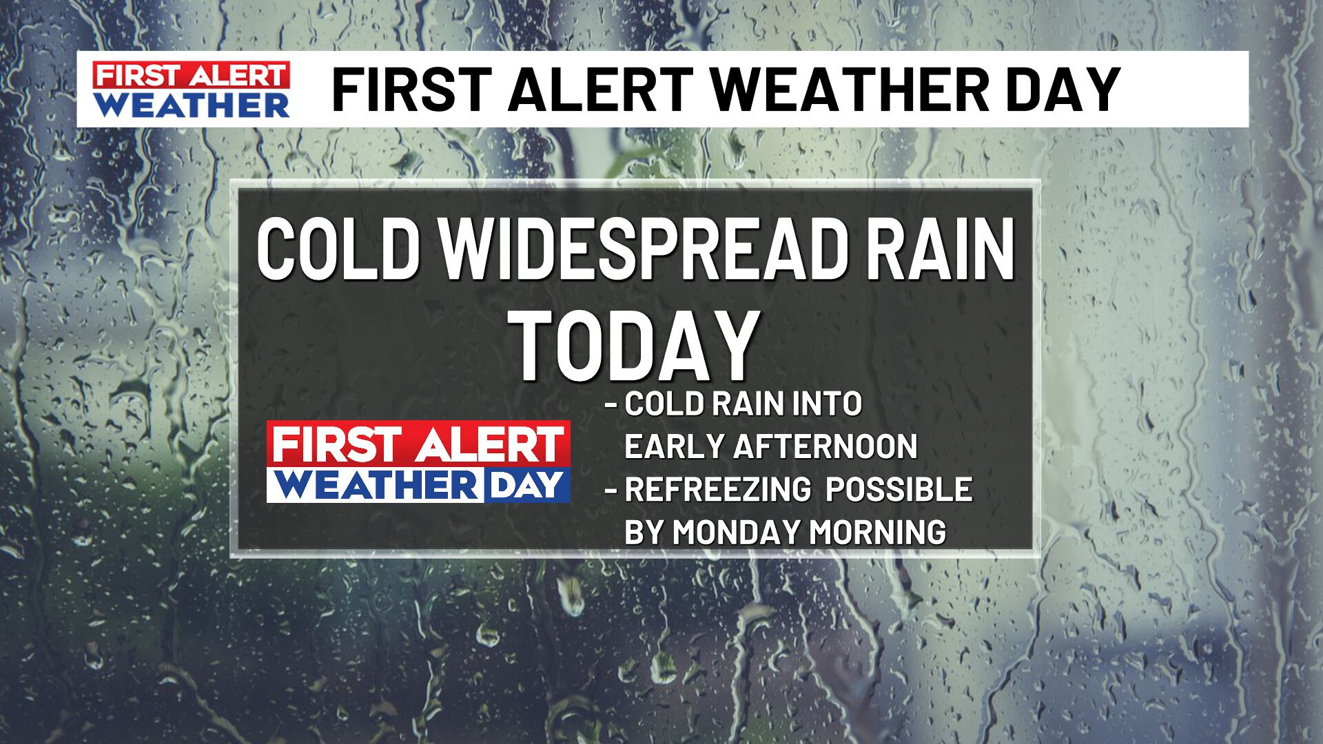 First alert weather day today continues for widespread rain
