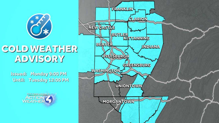Cold weather advisory issued for western Pennsylvania, sub-zero wind ...