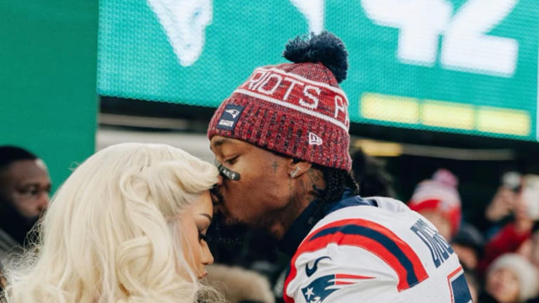 Cardi B freaks out to BF Stefon Diggs insane TD catch in Patriots vs Texans