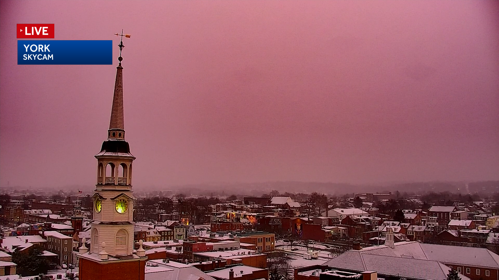 A vibrant pink sky closes out Sunday in parts of the Susquehanna Valley
