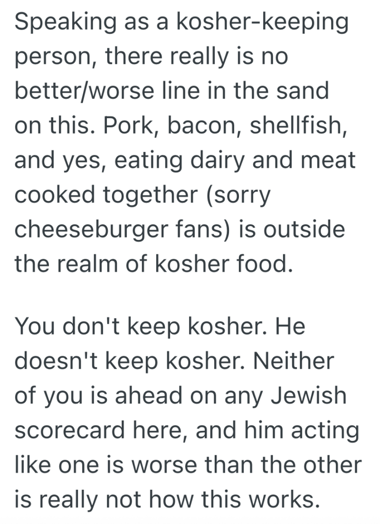 Adult child watches his dad eat pork every week, and all he wants is ...