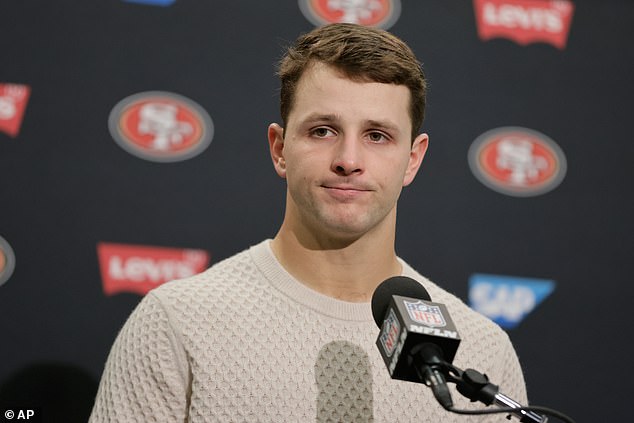 San Francisco 49ers quarterback Brock Purdy caught crying on the ...
