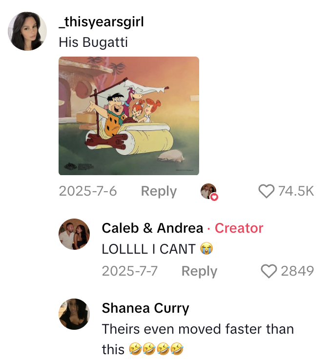 The "I woke up in a Bugatti" trend has all kinds of couples posting ...