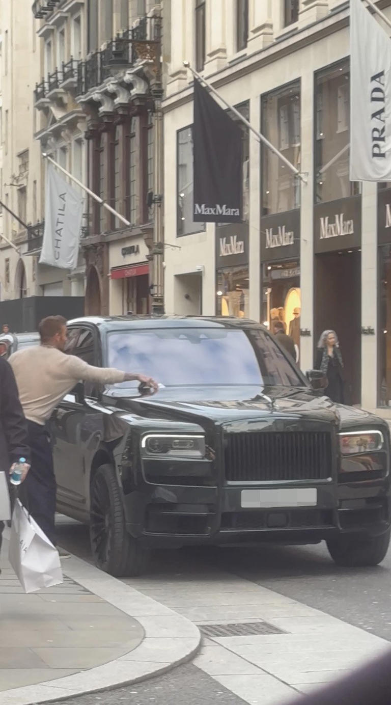 David Beckham rips parking ticket from £600k motor
