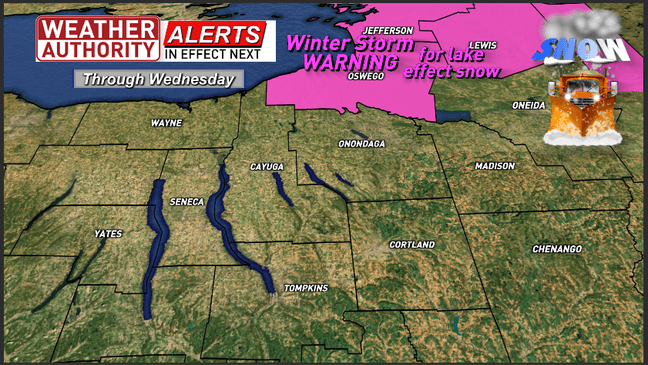 Tracking windy and even colder conditions for all, heavy lake snow far ...