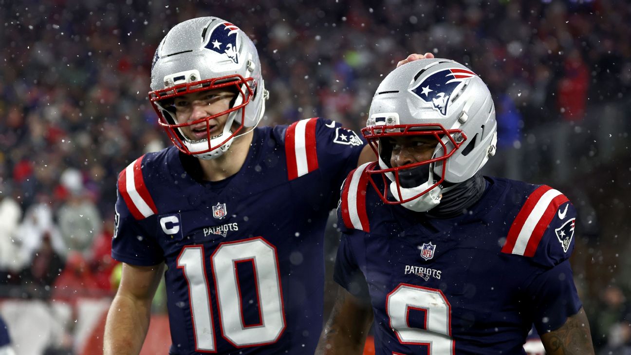 Drake Maye throws 3 TDs, helps Patriots reach AFC title game