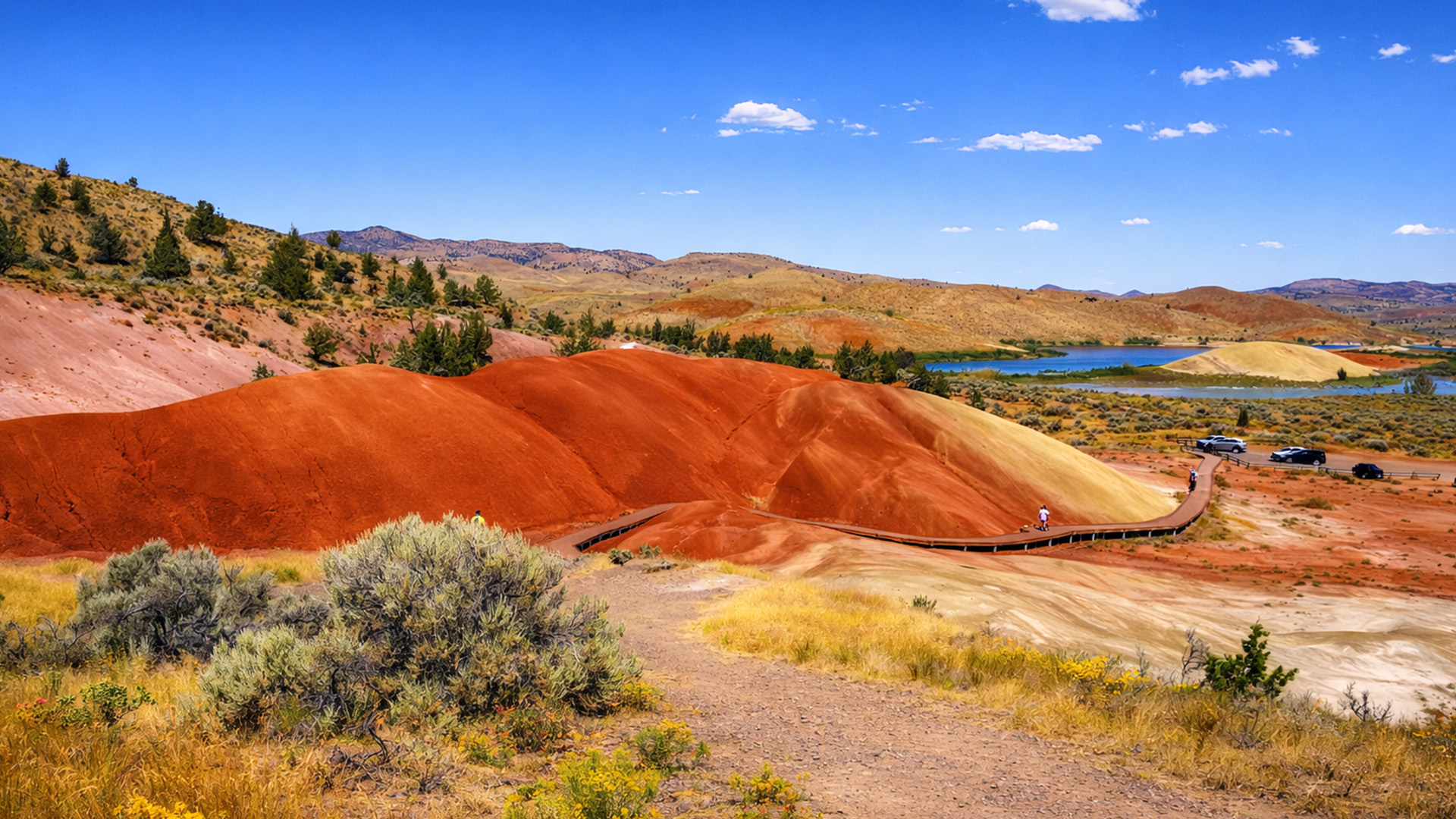 Painted Hills Oregon colorful geological landscape views (4K)