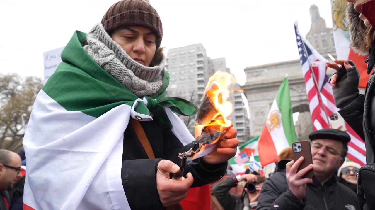 Rally against oppressive Iranian regime of Supreme Leader Ali Hosseini ...